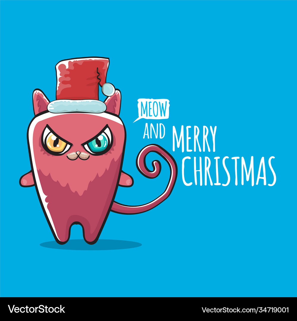 Merry christmas funky greeting card Royalty Free Vector