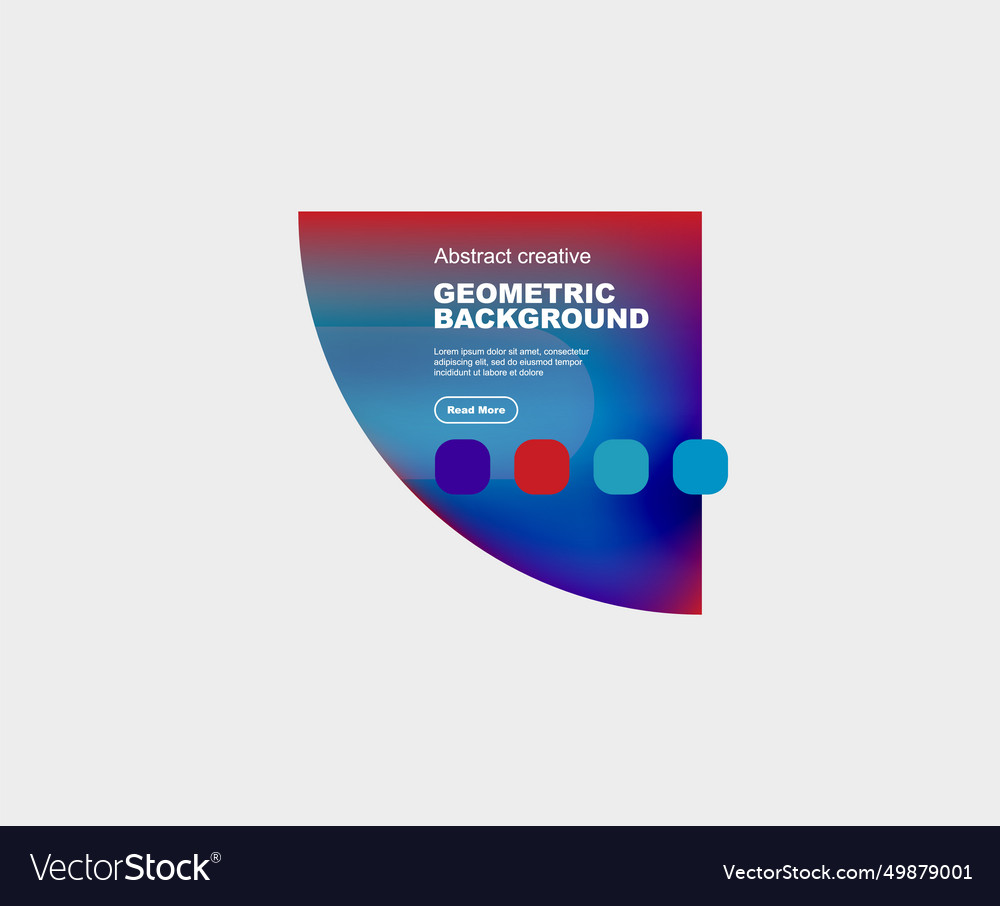 Round triangle and square composition Royalty Free Vector