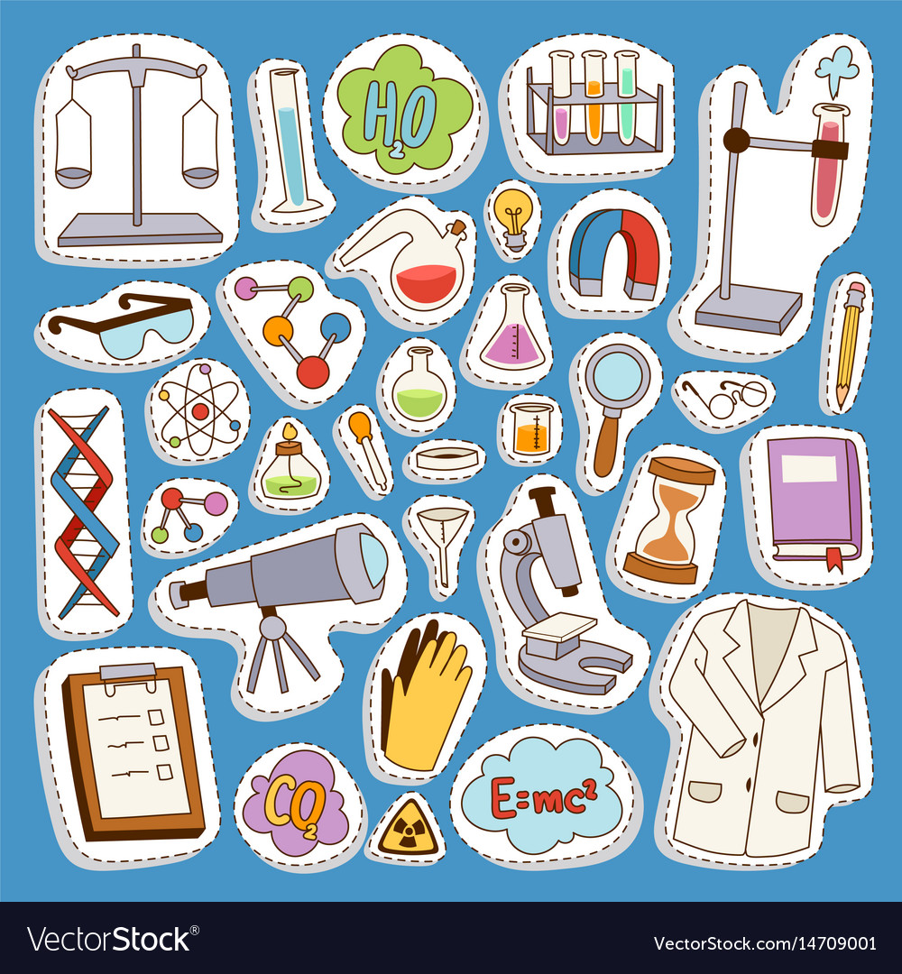 Science seamless pattern Royalty Free Vector Image