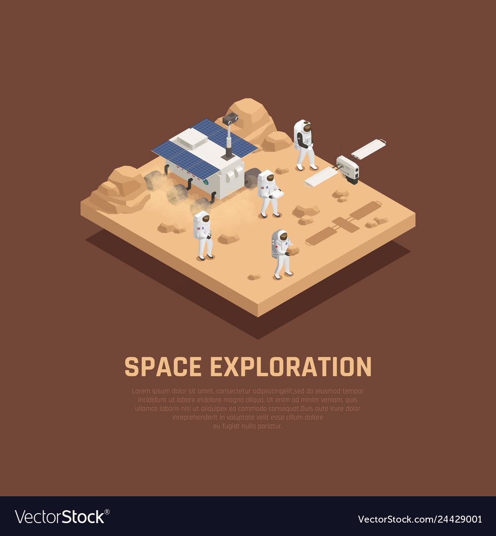 Space exploration concept Royalty Free Vector Image