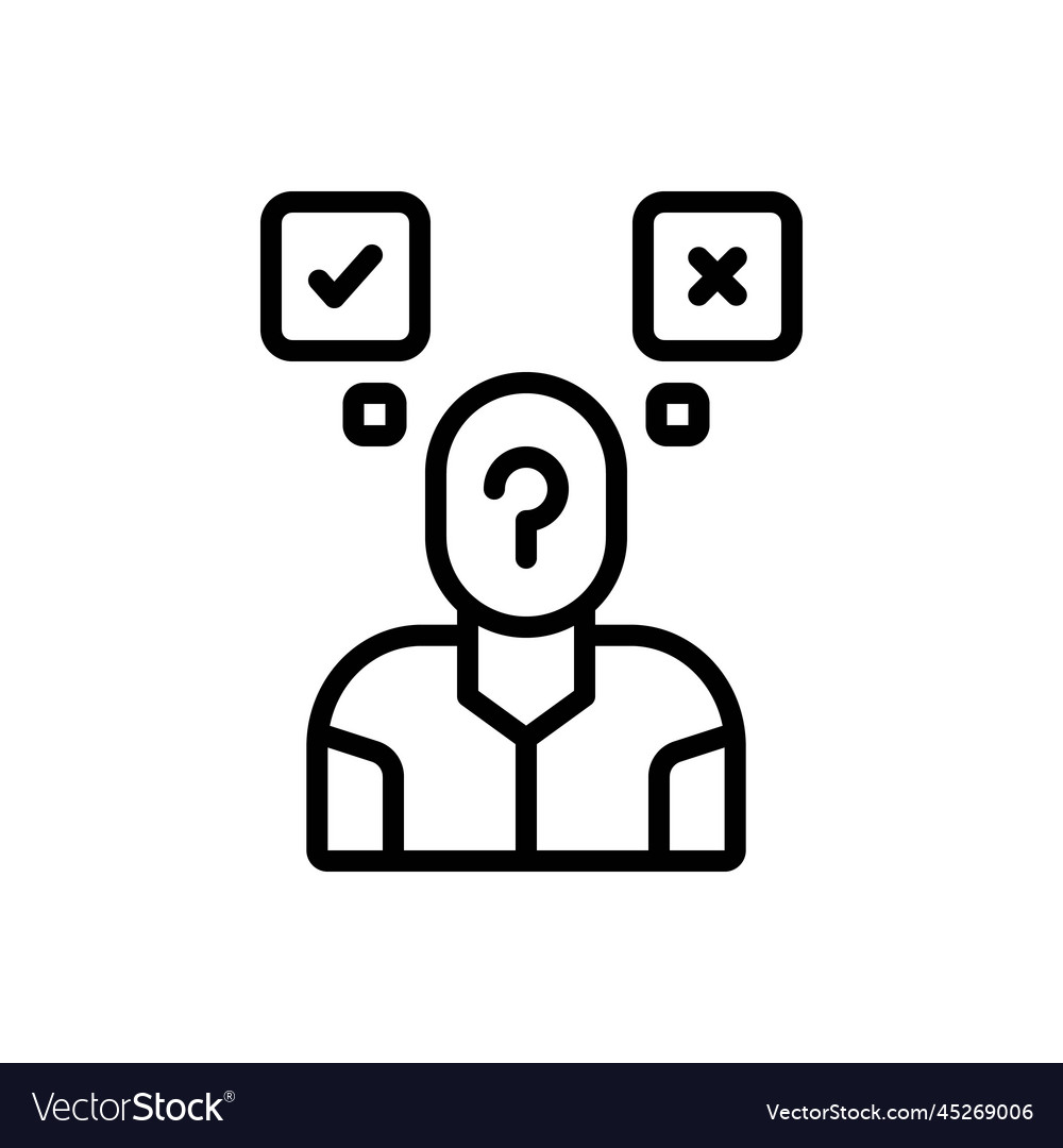 Decided Royalty Free Vector Image - VectorStock