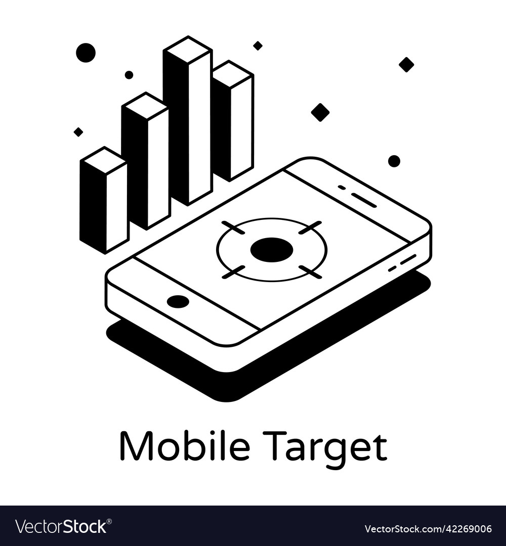 Mobile target Royalty Free Vector Image - VectorStock