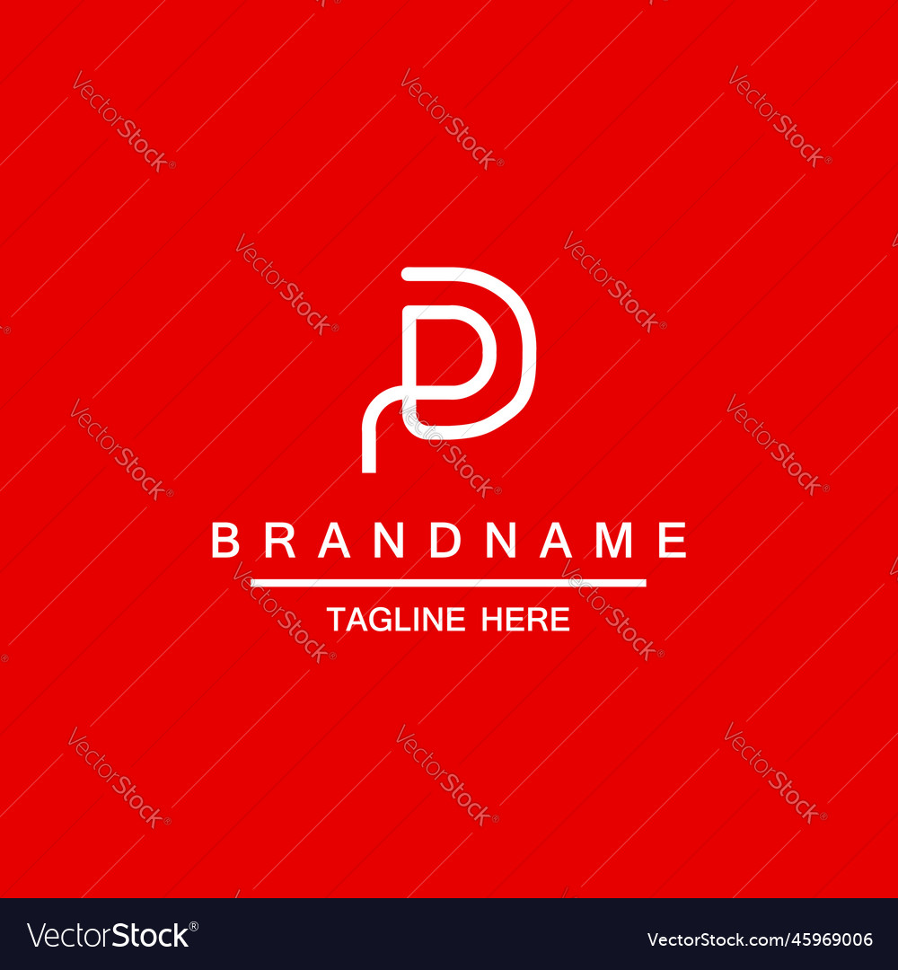 Modern creative dp pd logo initial template Vector Image