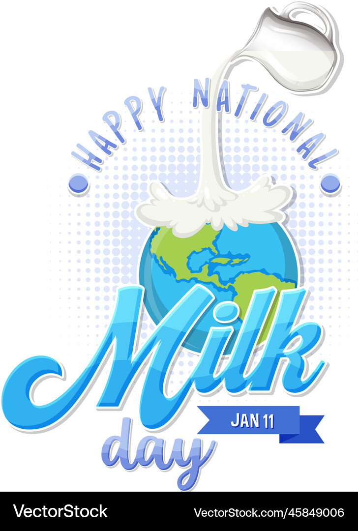 National milk day banner design Royalty Free Vector Image