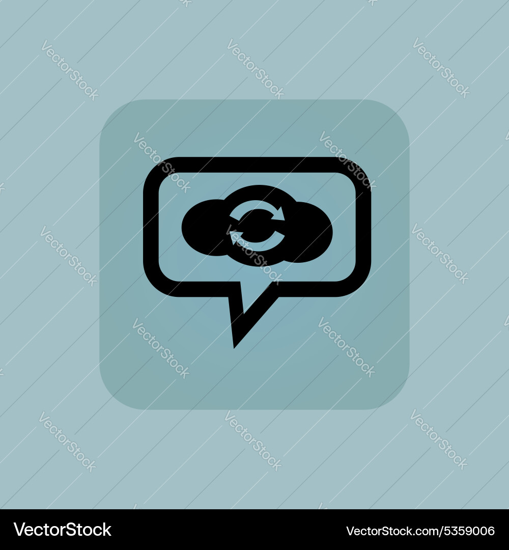 Pale blue cloud exchange message Royalty Free Vector Image