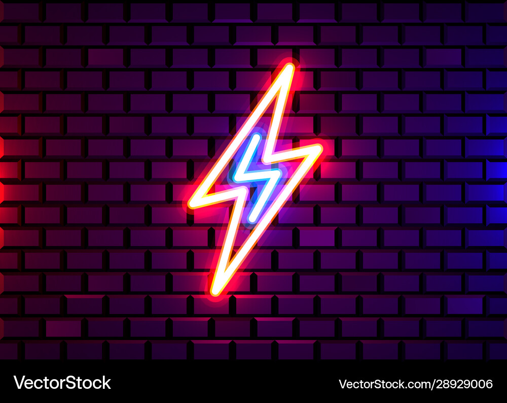 Realistic isolated neon sign energy Royalty Free Vector