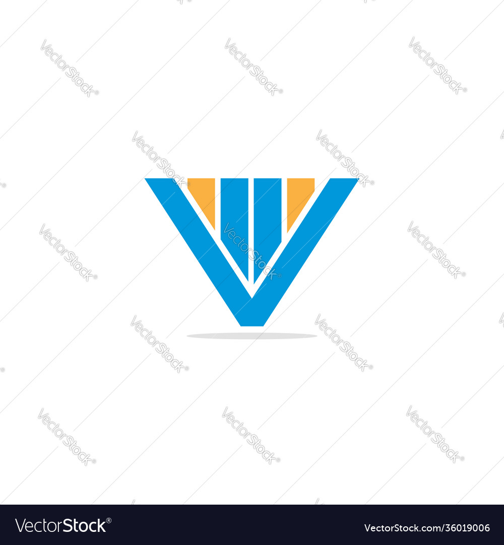 V shape initial logo Royalty Free Vector Image