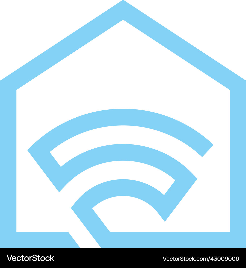 Wifi home logo design template Royalty Free Vector Image