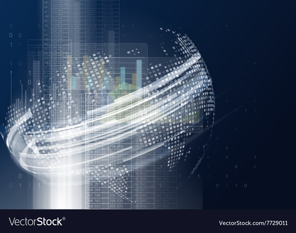 Abstract geometric technology graphic elements Vector Image