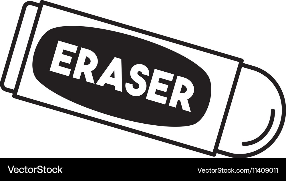 Eraser school supply isolated icon Royalty Free Vector Image