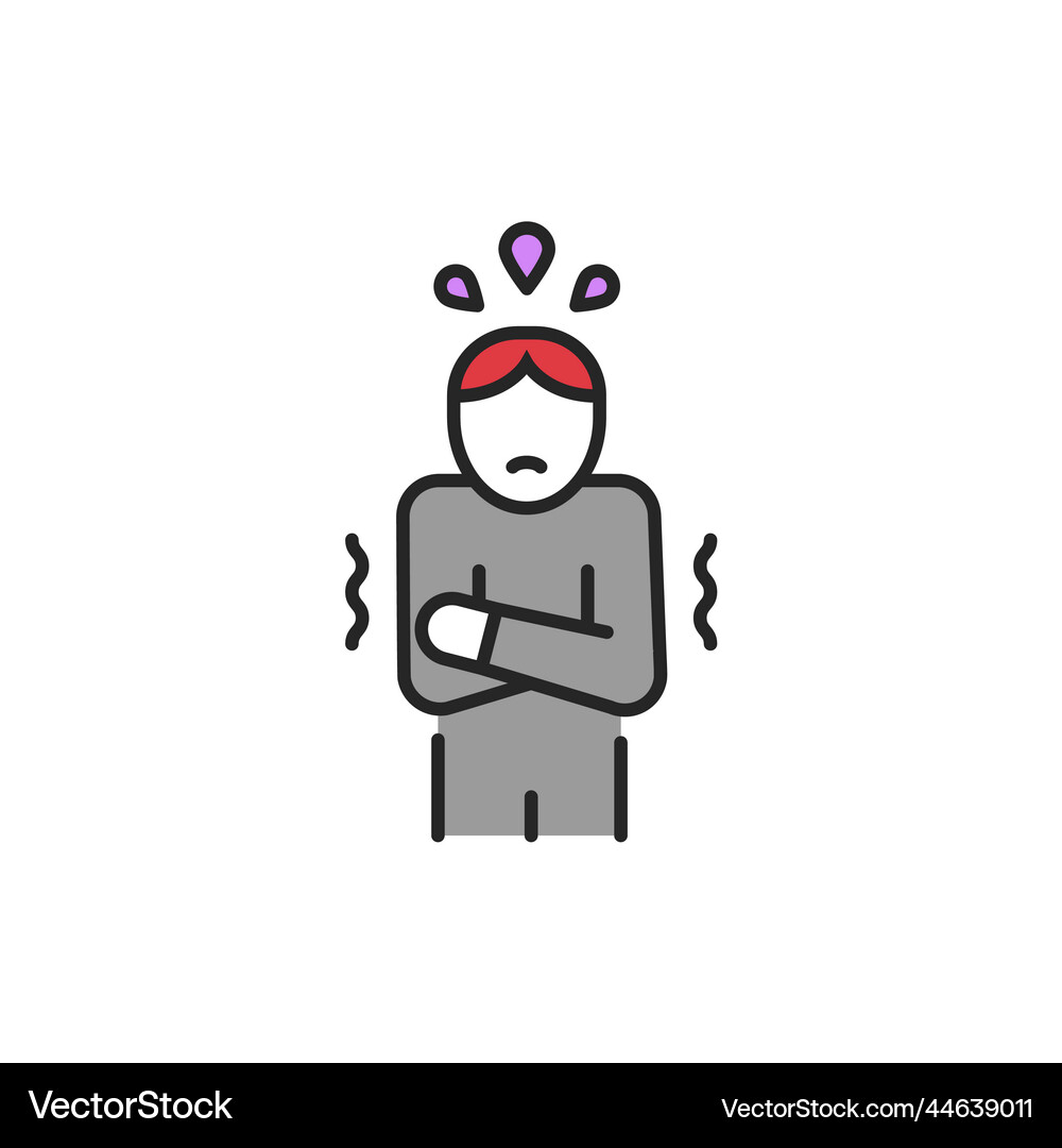Excitement line color icon sign for web page Vector Image