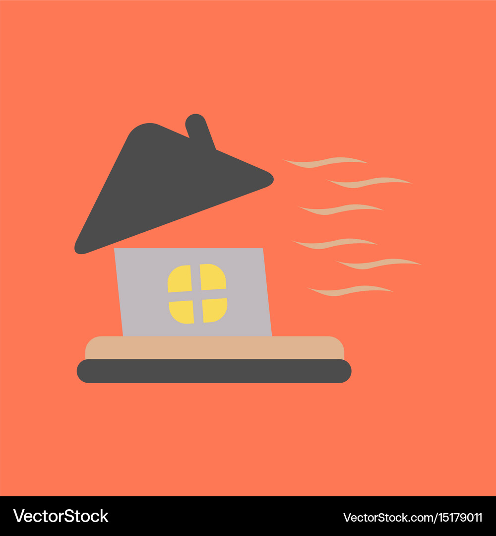 Flat icon on stylish background storm house Vector Image