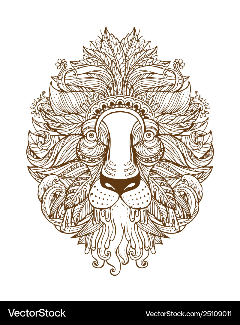 Hand drawn ornamental highly detailed abstract Vector Image
