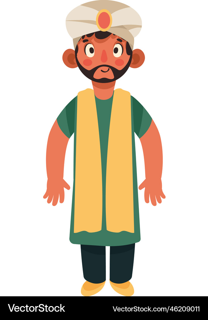 Indian culture young man Royalty Free Vector Image
