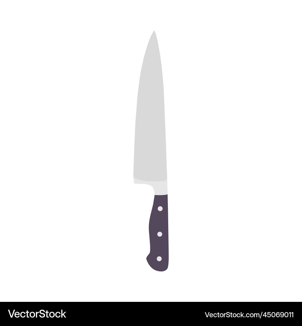 Kitchen knife flat clean icon design element Vector Image