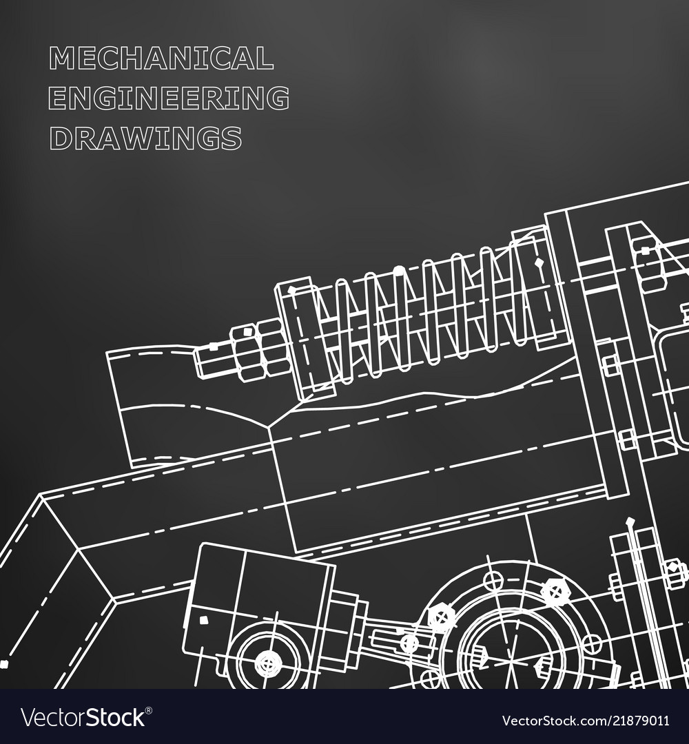 Mechanical engineering the drawing technical Vector Image