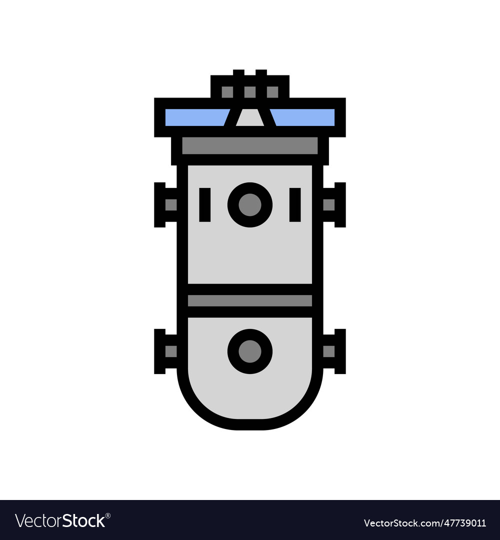 Reactor vessel nuclear energy color icon Vector Image