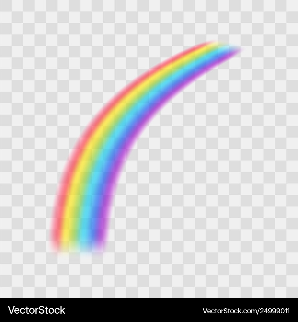 Realistic detailed 3d rainbow on a transparent Vector Image