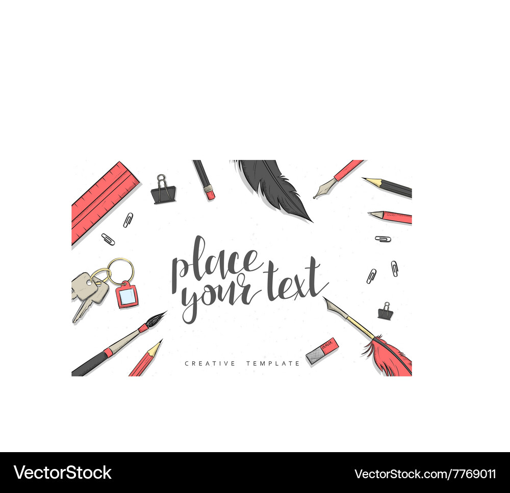 Template design concept sketch for marketing Vector Image