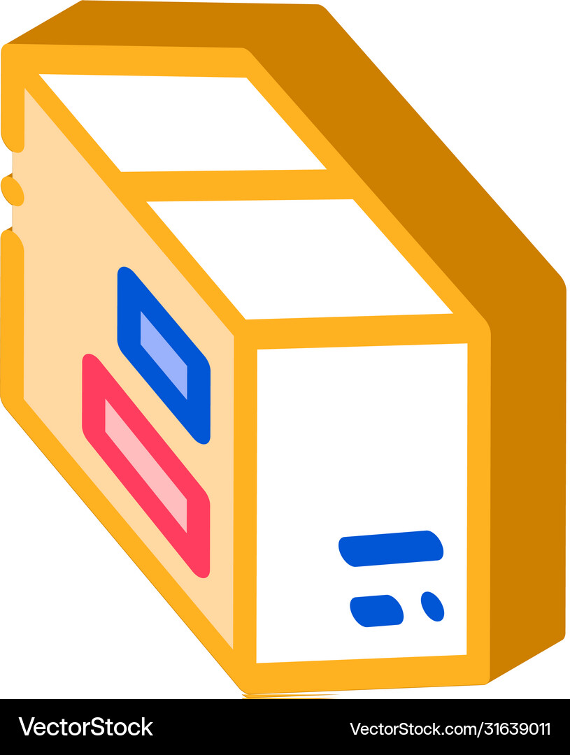 Transportation carton box isometric icon Vector Image