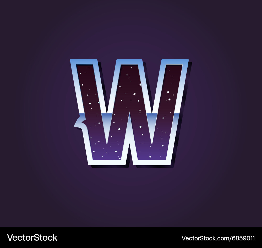 Universe 80s Retro Sci-Fi Font Alphabet Royalty Free Vector