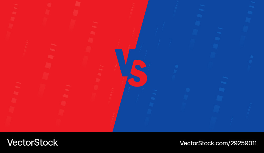 Vs fight backgrounds against each other blue Vector Image