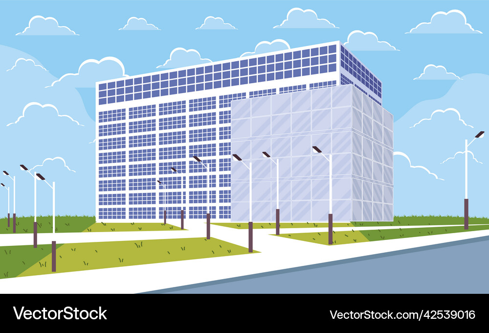 Building urban cityscape scene Royalty Free Vector Image