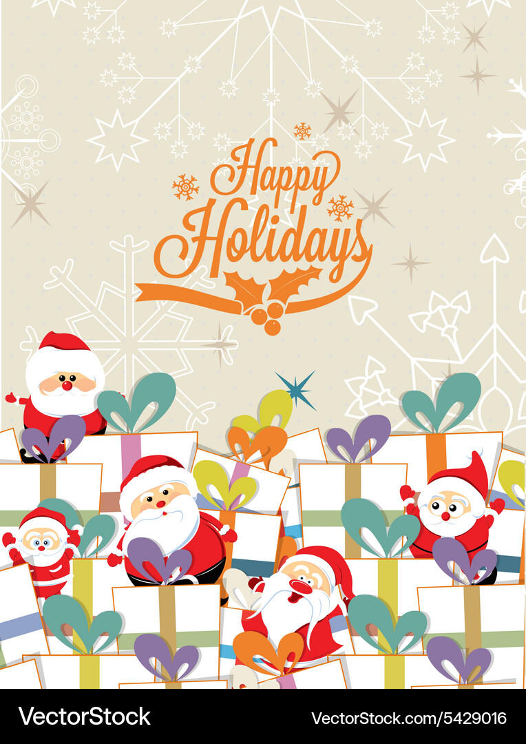 Christmas with santa Royalty Free Vector Image