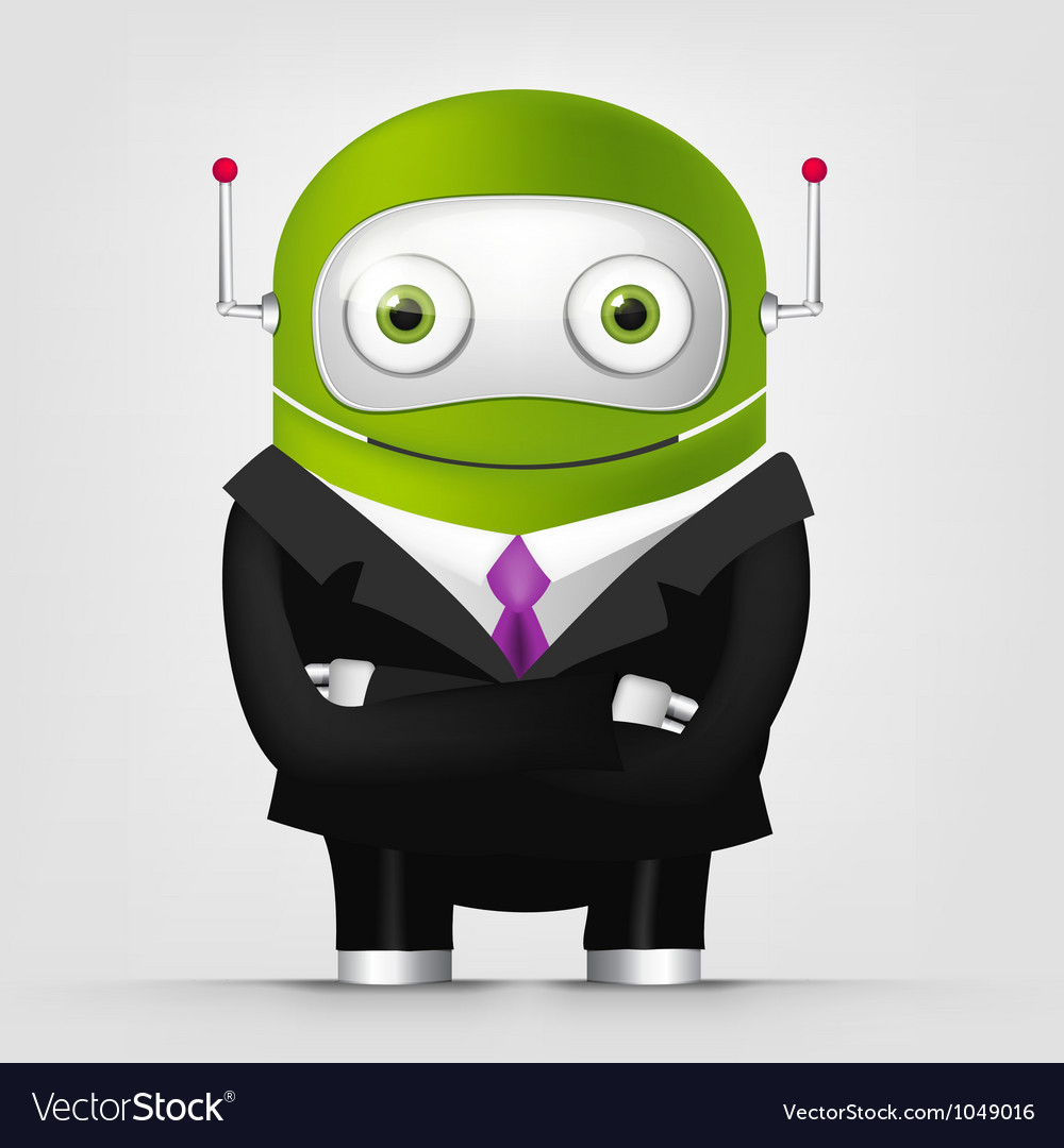 Cute robot Royalty Free Vector Image - VectorStock