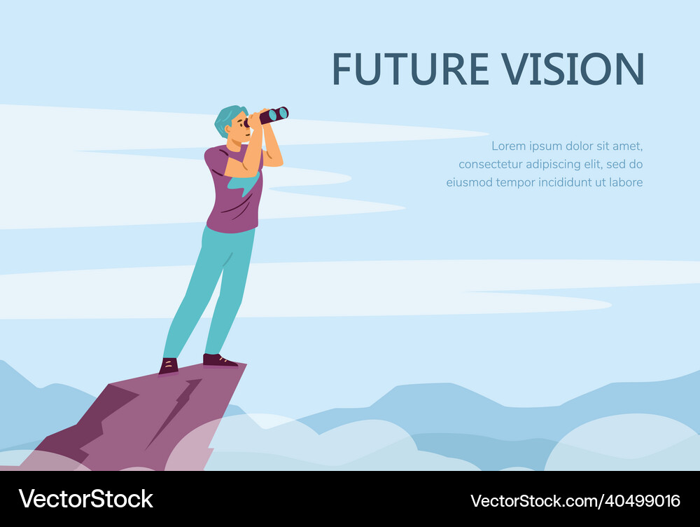 Future vision and career options concept of web Vector Image