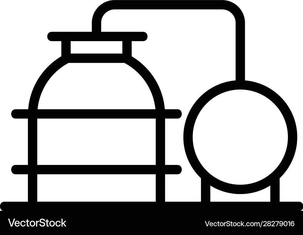Gas storage icon isolated contour symbol Vector Image