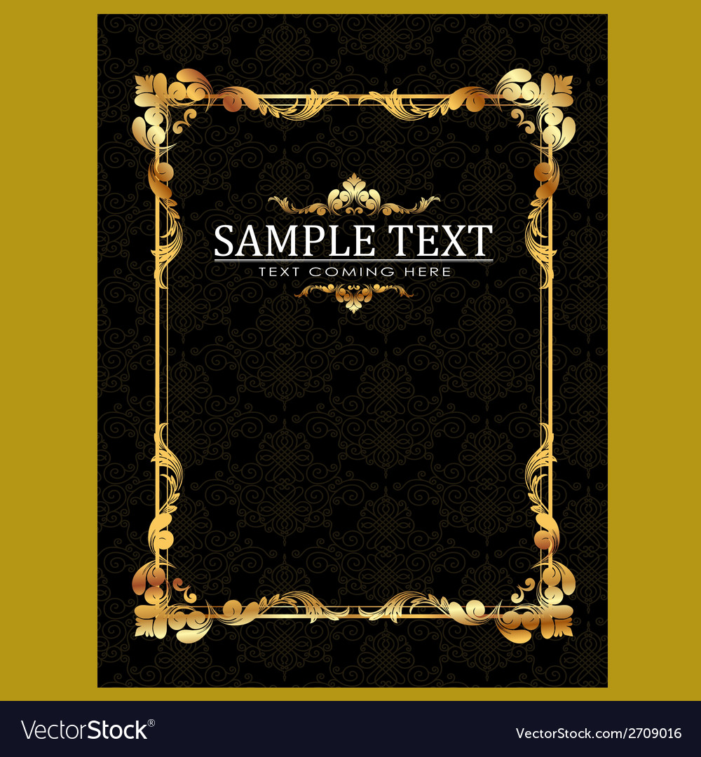 Gold frames template Royalty Free Vector Image