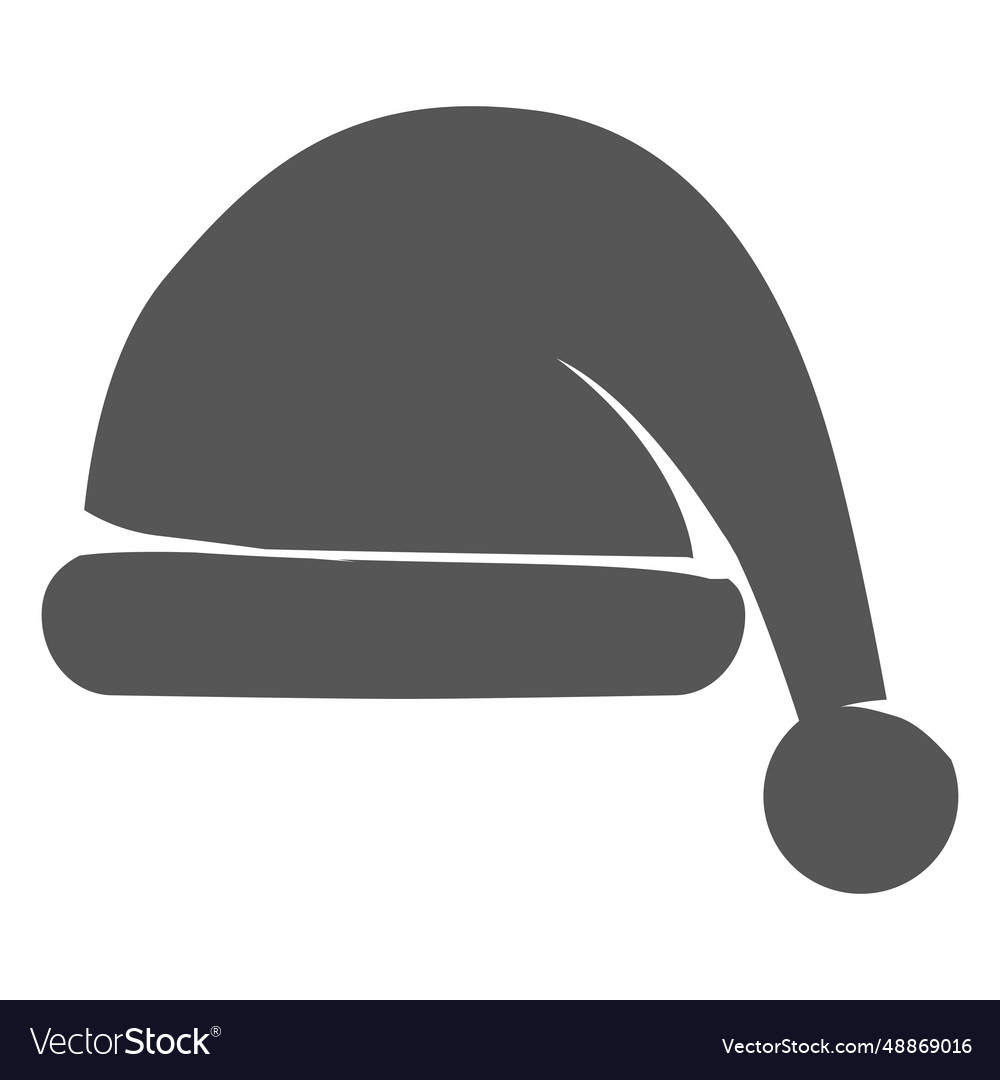 Grey santa claus hat icon 5 Royalty Free Vector Image