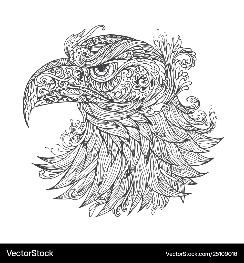 Hand drawn ornamental highly detailed abstract Vector Image