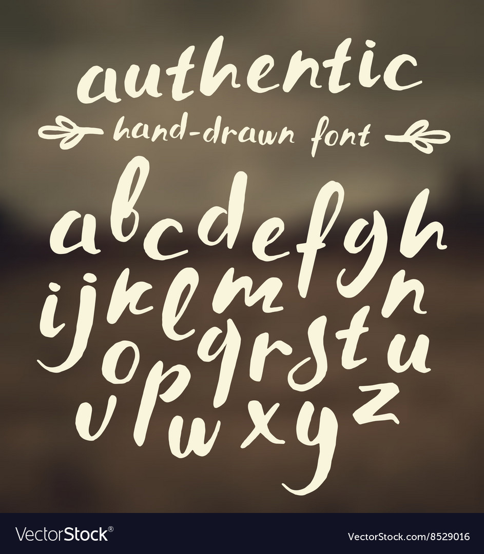 Handwritten brush script Royalty Free Vector Image