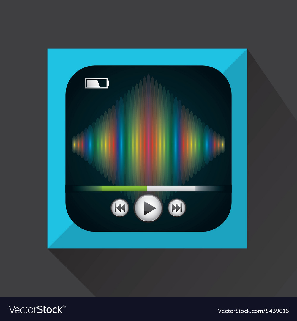 Media player interface design Royalty Free Vector Image
