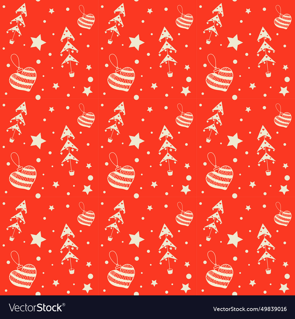Seamless pattern for the new year for printing Vector Image