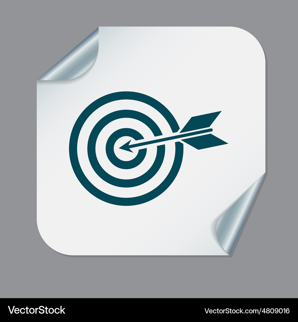 Target symbol sporty character hit the Royalty Free Vector