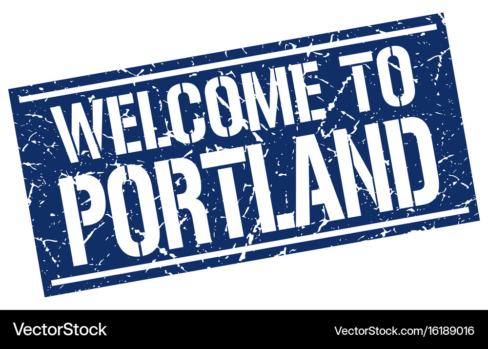 Welcome to portland stamp Royalty Free Vector Image