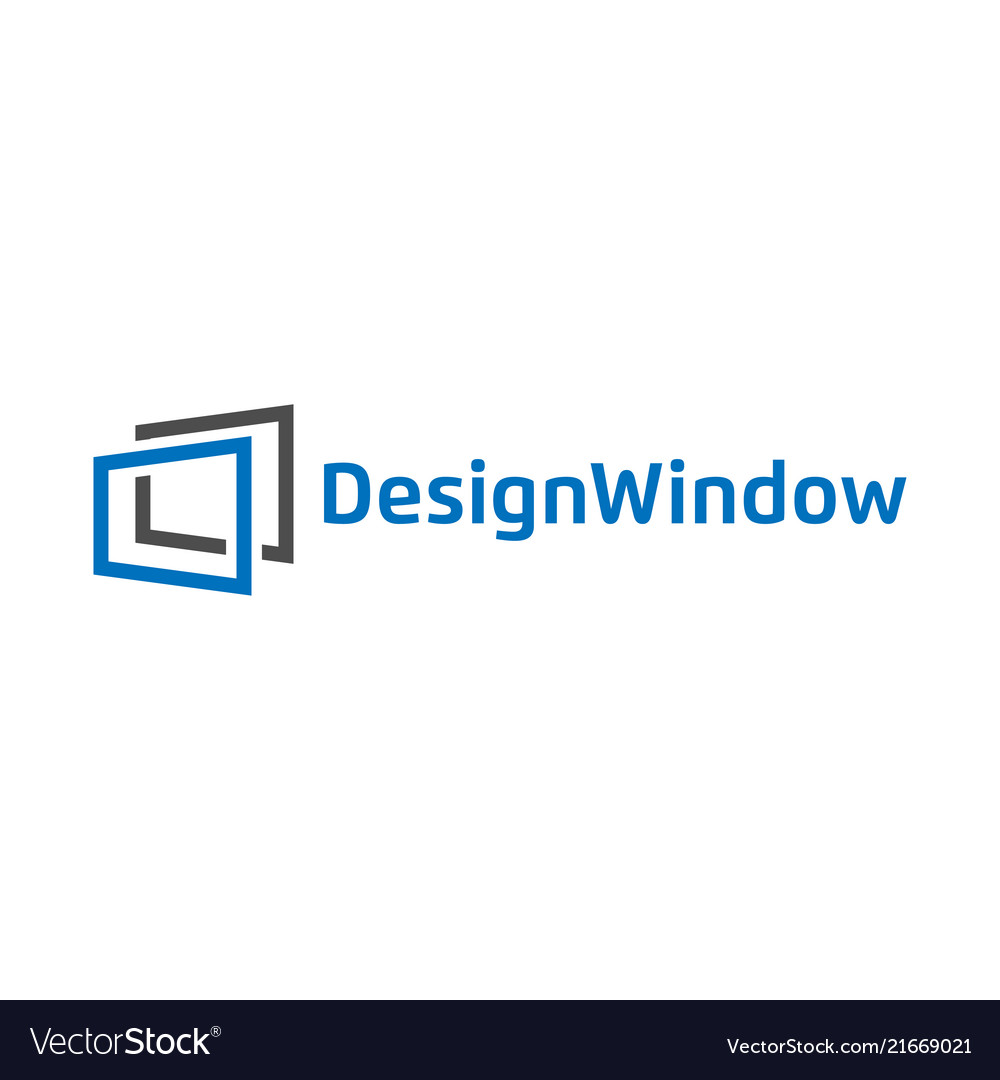Abstract window design logo template Royalty Free Vector