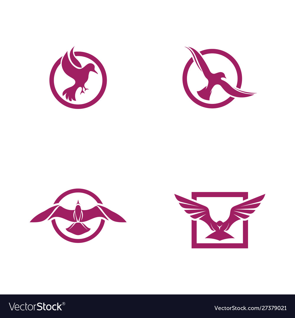 Bird fly logo template Royalty Free Vector Image