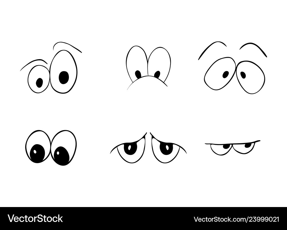 Cartoon eyes symbol icon design beautiful Vector Image