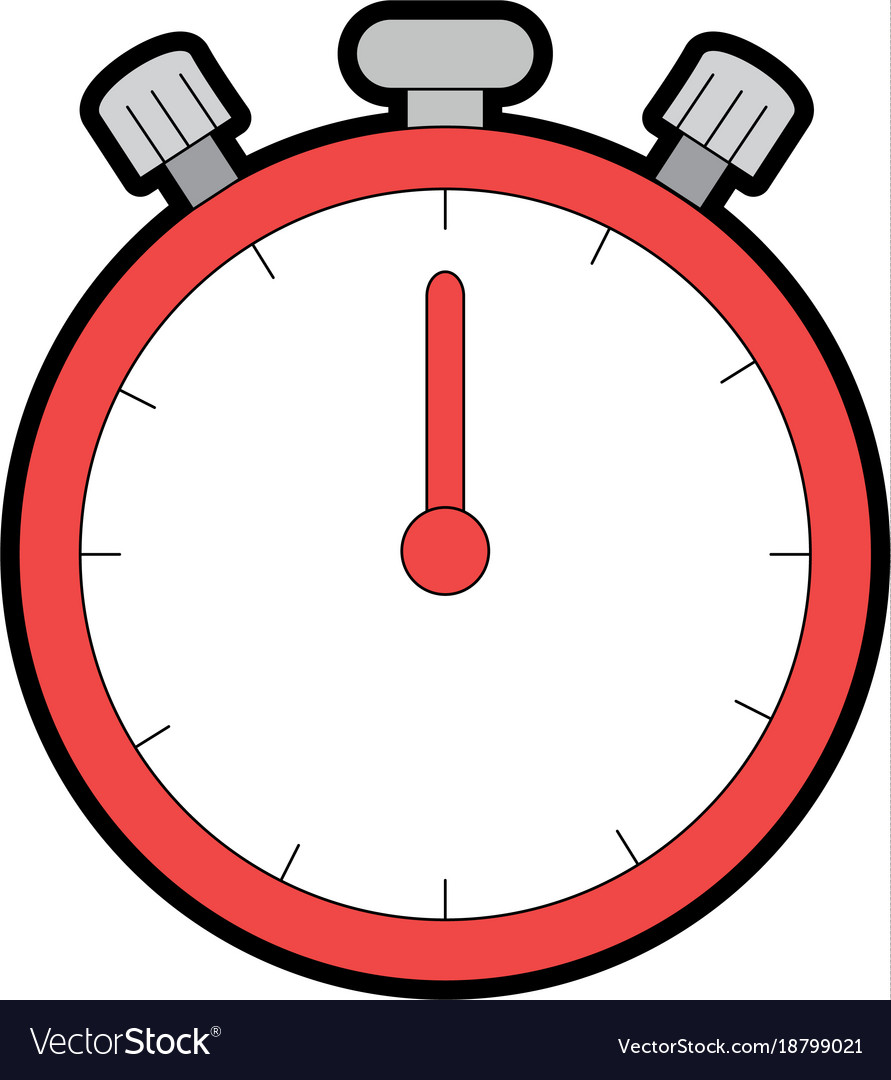 Chronometer clock isolated icon Royalty Free Vector Image
