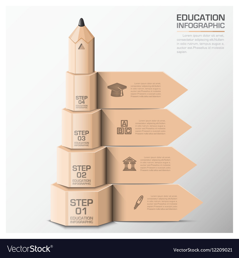 Education and learning infographic Royalty Free Vector Image