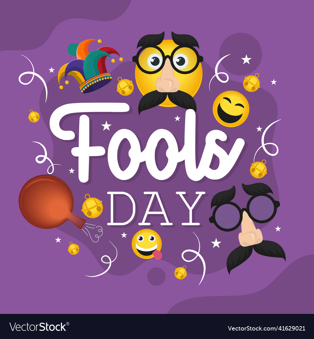 Fools day poster Royalty Free Vector Image - VectorStock