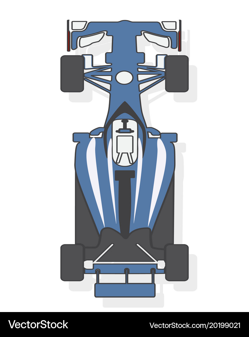 Formula car racing isolated on white Royalty Free Vector