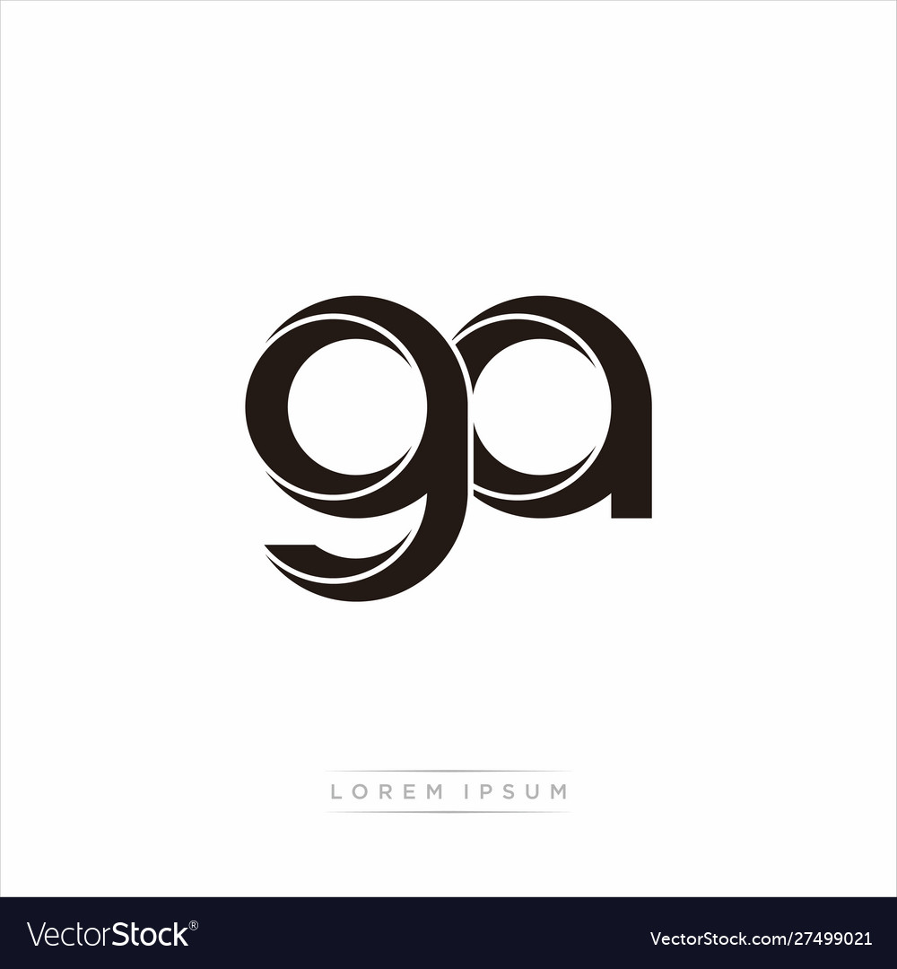 Ga initial letter split lowercase modern monogram Vector Image