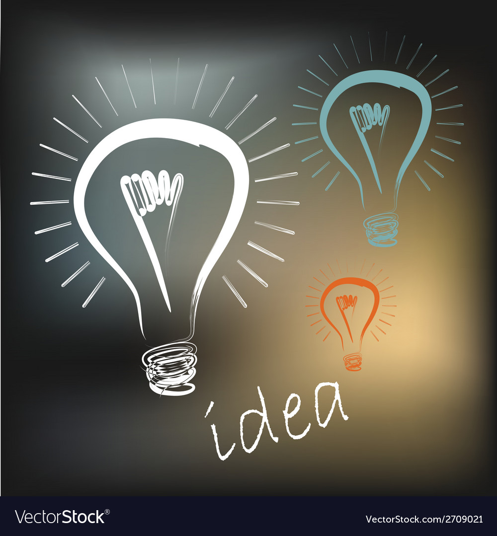 Light idea Royalty Free Vector Image - VectorStock