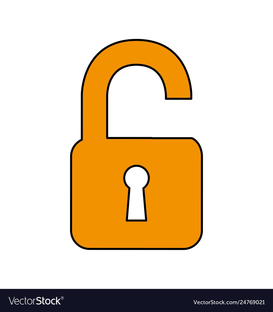 Padlock secure isolated icon Royalty Free Vector Image