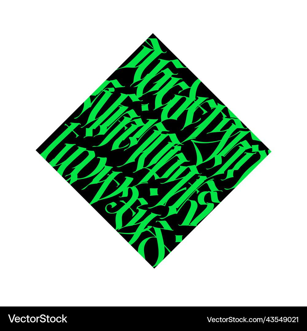Pattern Ornament In The Gothic Style Alphabet Vector Image